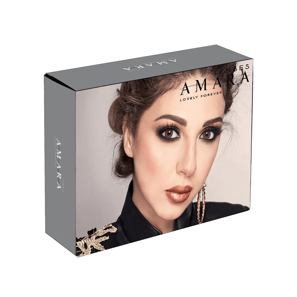 Amara Monthly Color Contact Lenses - Burned Cinamon