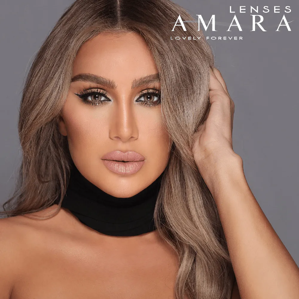 Amara Monthly Color Contact Lenses - Hazel Wood