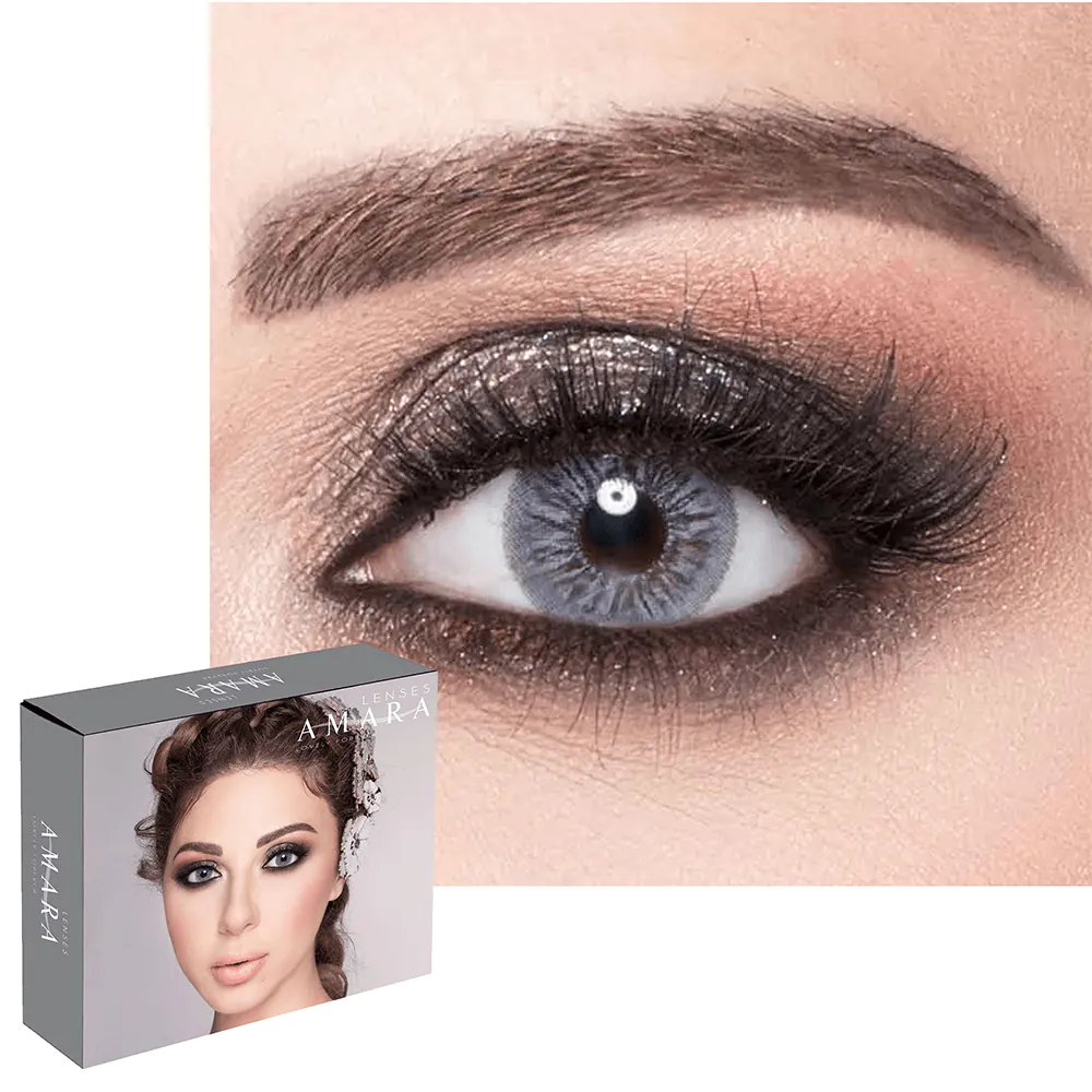 Amara Monthly Color Contact Lenses - Ash Gray